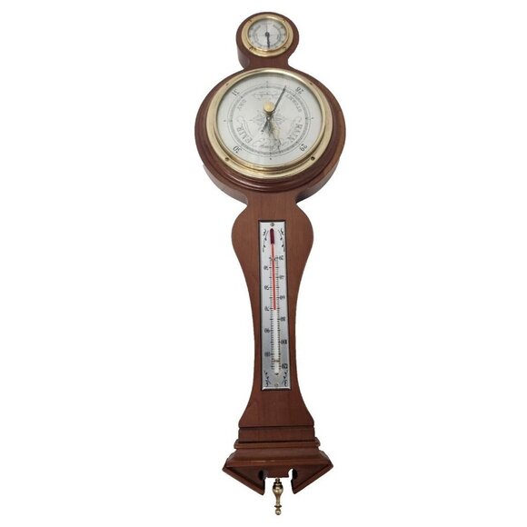 Wall Decor | Vintage Airguide Wood Wall Weather Station Barometer ...